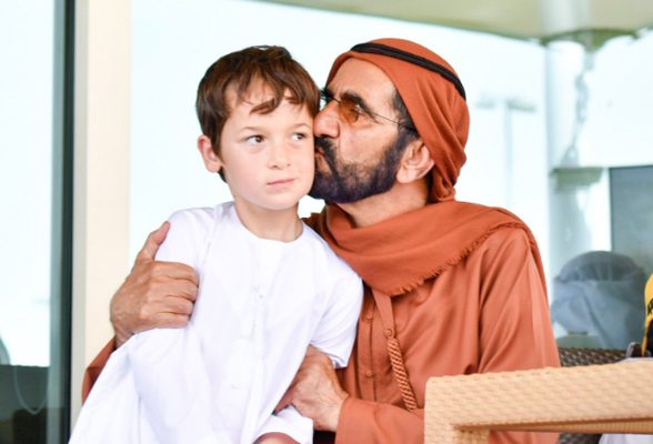 We love these adorable pics of Sheikh Mohammed with little Sheikh Zayed